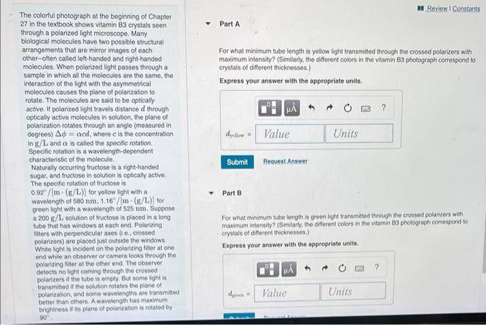 Solved Mt Review Constants Part A For what minimum tube | Chegg.com
