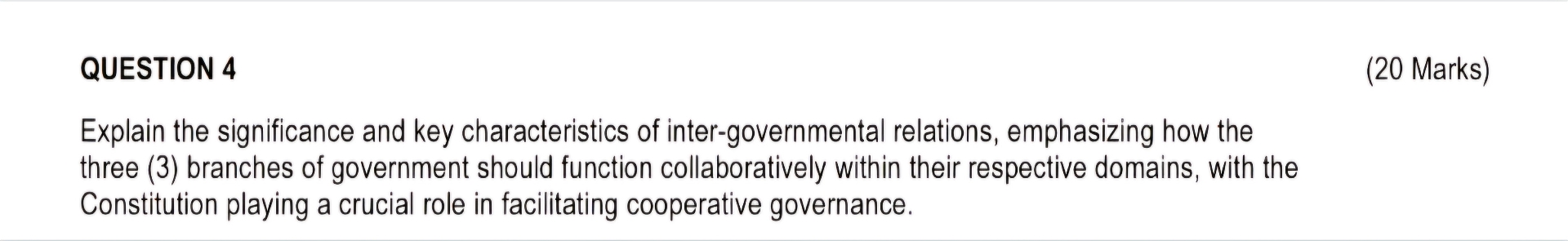 Solved QUESTION 4(20 ﻿Marks)Explain the significance and key | Chegg.com