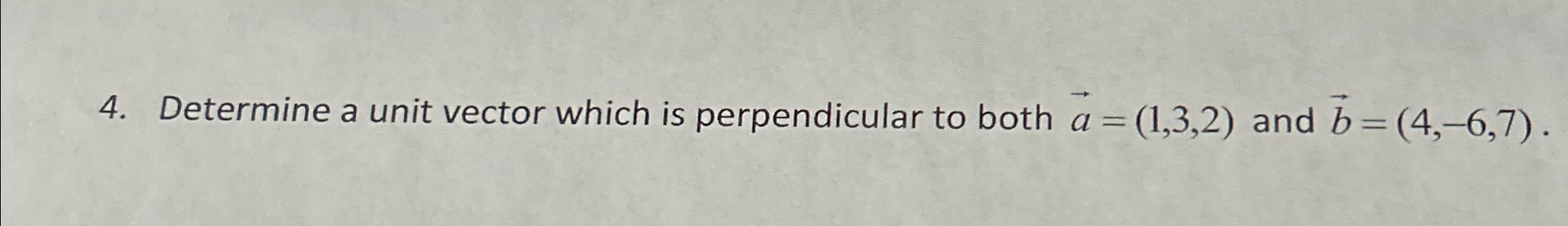 Determine a unit vector which is perpendicular to | Chegg.com