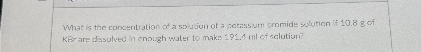Solved What is the concentration of a solution of a | Chegg.com