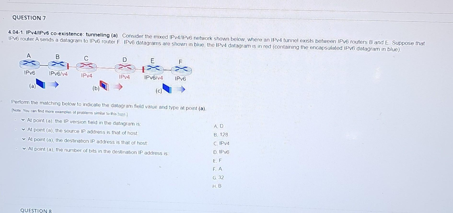 Solved 4 04 1 Ipv4 Ipv6 Co Existence Tunneling A