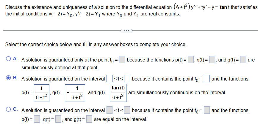 Solved Discuss The Existence And Uniqueness Of ﻿a Solution
