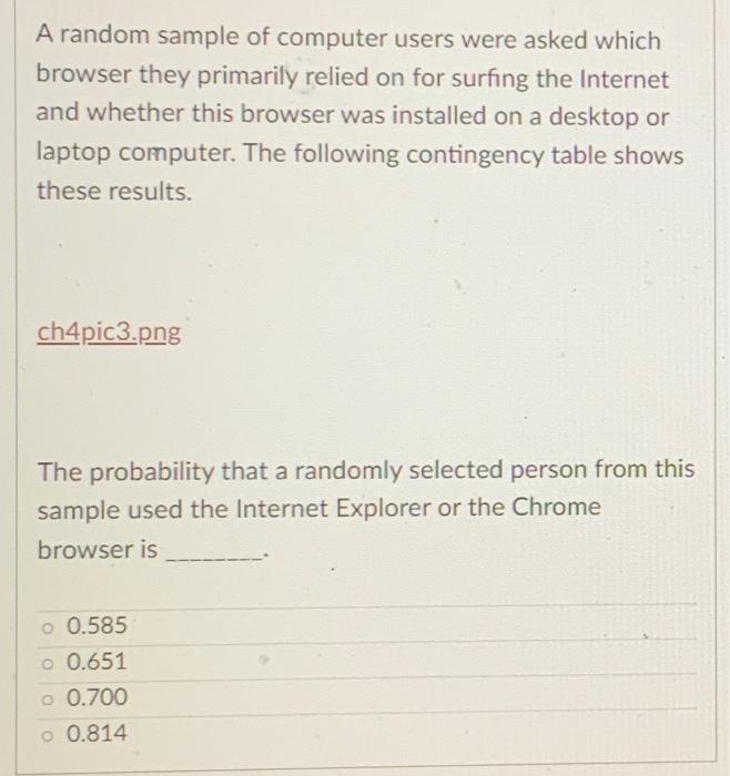 Solved \begin{tabular}{|l|l|l|} \hline Browser & Desktop & | Chegg.com