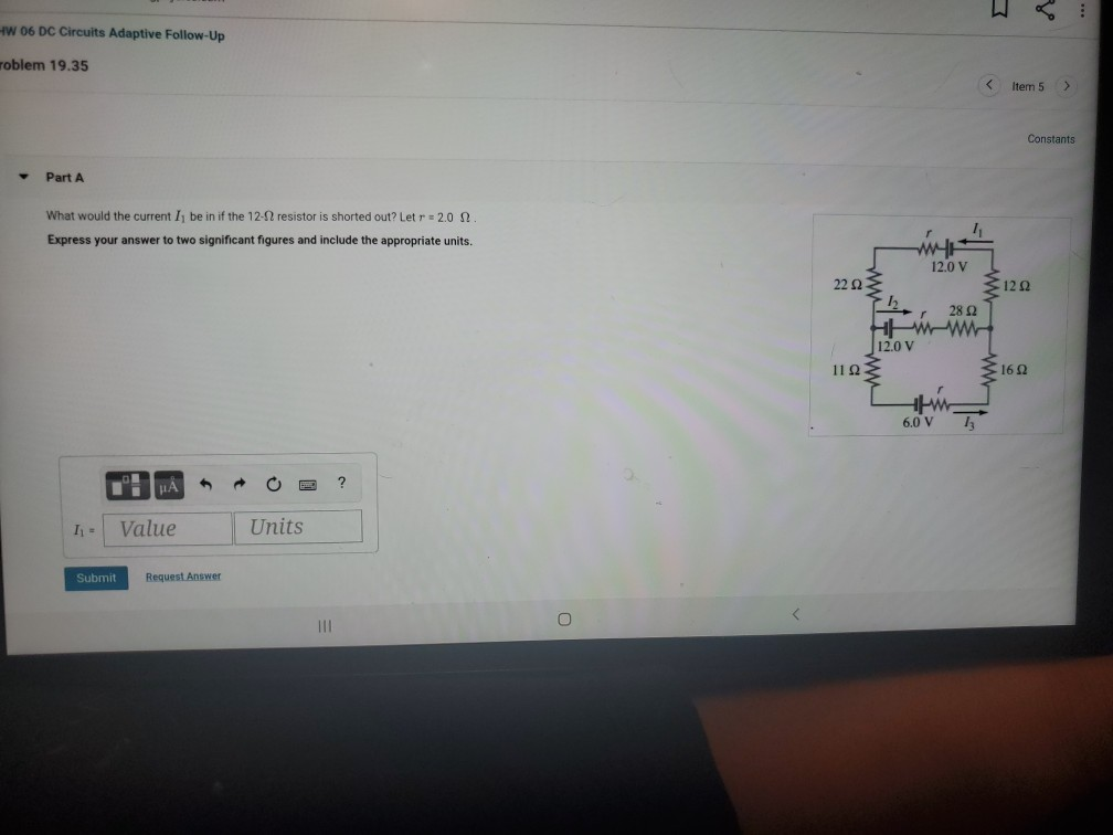 Solved : HW 06 DC Circuits Adaptive Follow-Up roblem 19.35 | Chegg.com Solved : HW 06 DC Circuits Adaptive Follow-Up roblem 19.35 | Chegg.com