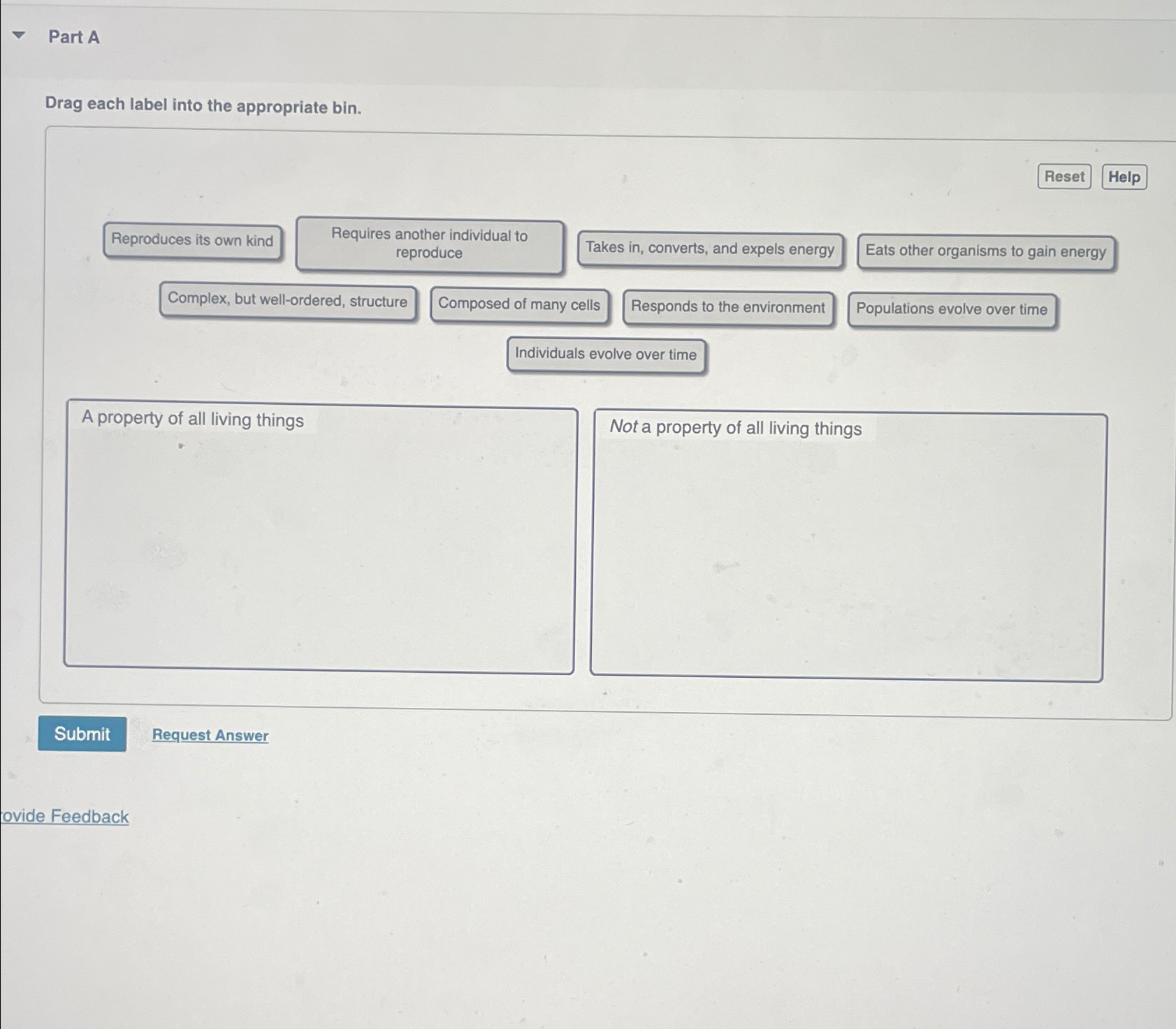 Solved Part ADrag each label into the appropriate | Chegg.com