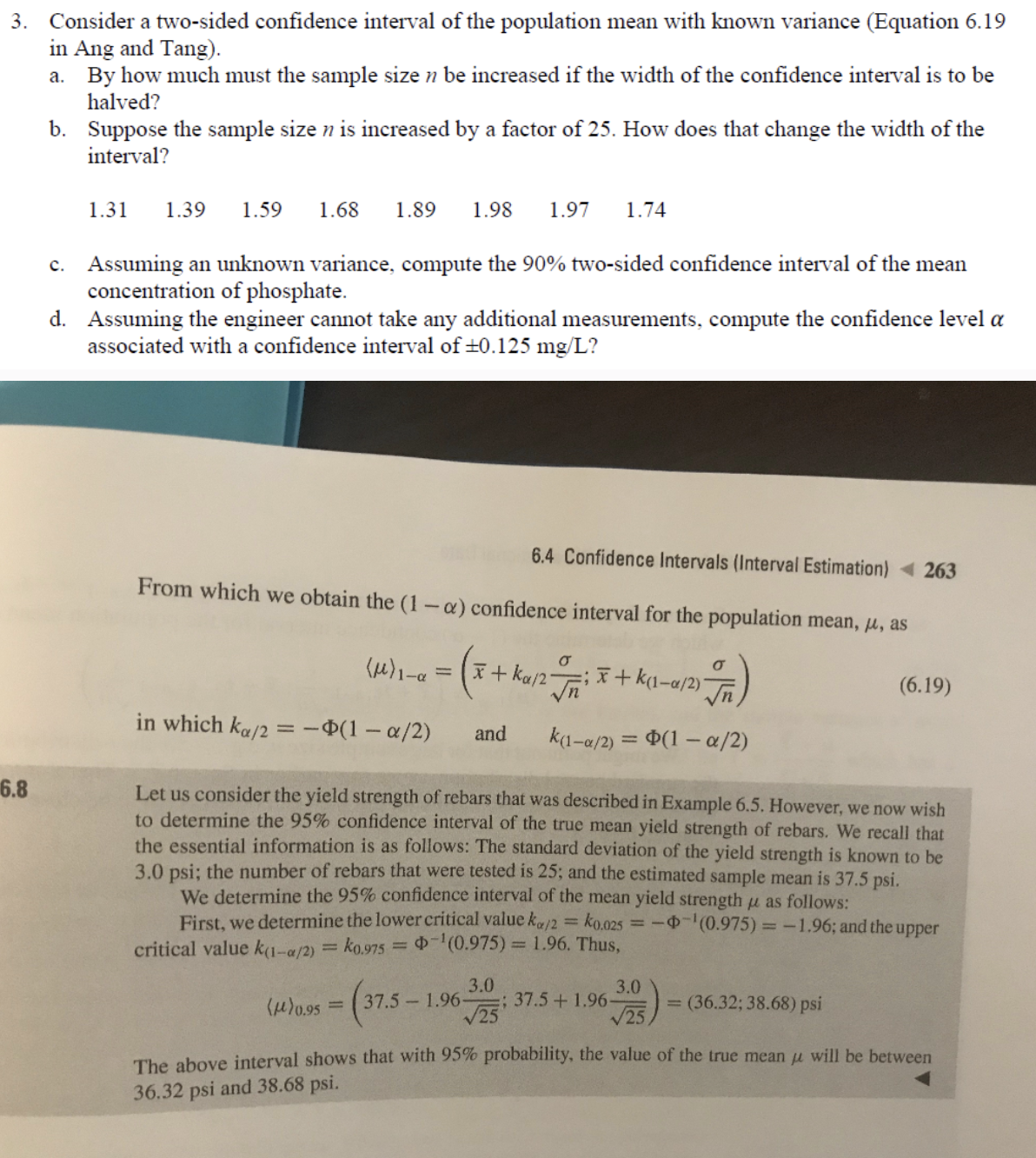 6.4 ﻿Confidence Intervals (Interval Estimation)From | Chegg.com