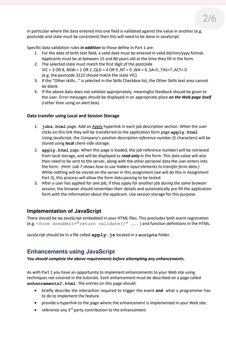 Solved Specific data validation rules in addition to those | Chegg.com