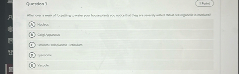 Solved Question 3Aher over a week of forgetting to waber | Chegg.com