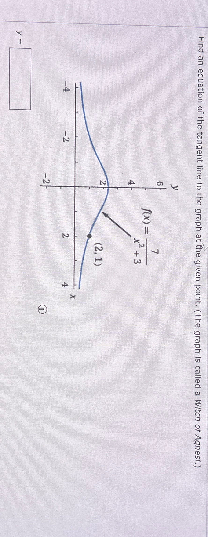 Solved Find an equation of the tangent line to the graph at | Chegg.com