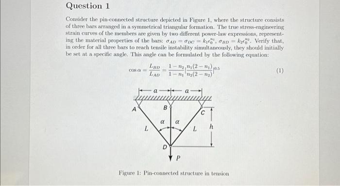 Solved Consider the pin-connected structure depicted in | Chegg.com