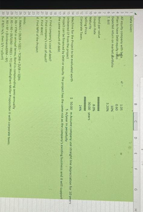 Machine for the Project to be evaluated worth $50.00 | Chegg.com