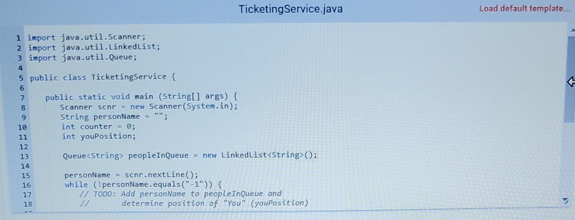 Solved Given main 0, complete the program to add people to a | Chegg.com