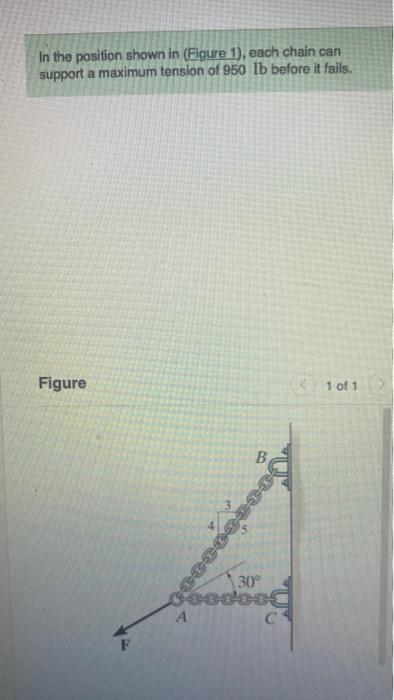 Solved In the position shown in (Figure 1), each chain can | Chegg.com