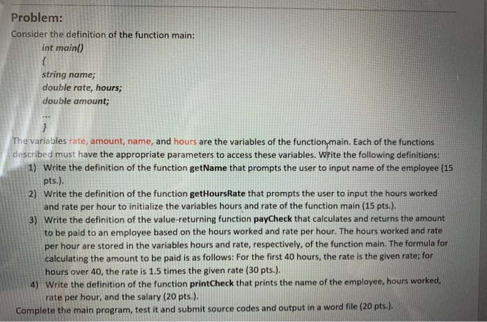 Solved Problem: Consider the definition of the function | Chegg.com