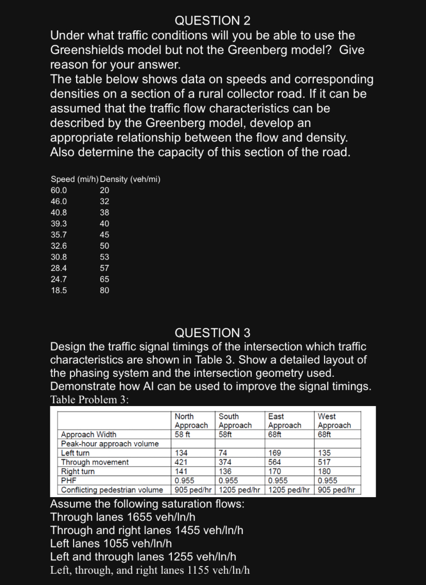 Solved QUESTION 2Under what traffic conditions will you be | Chegg.com