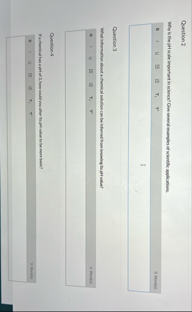 Solved Question 2Why is the pH scale important in science? | Chegg.com