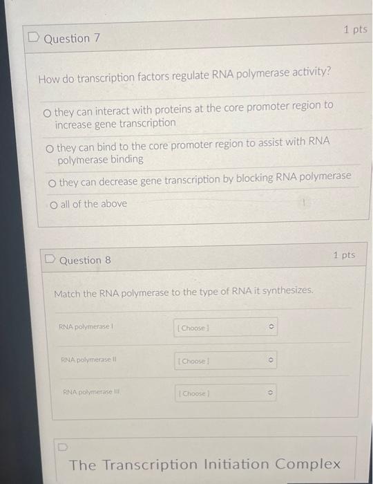 Solved How do transcription factors regulate RNA polymerase | Chegg.com