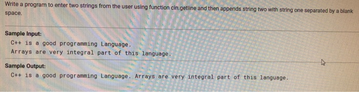 Solved Write a program to enter two strings from the user | Chegg.com
