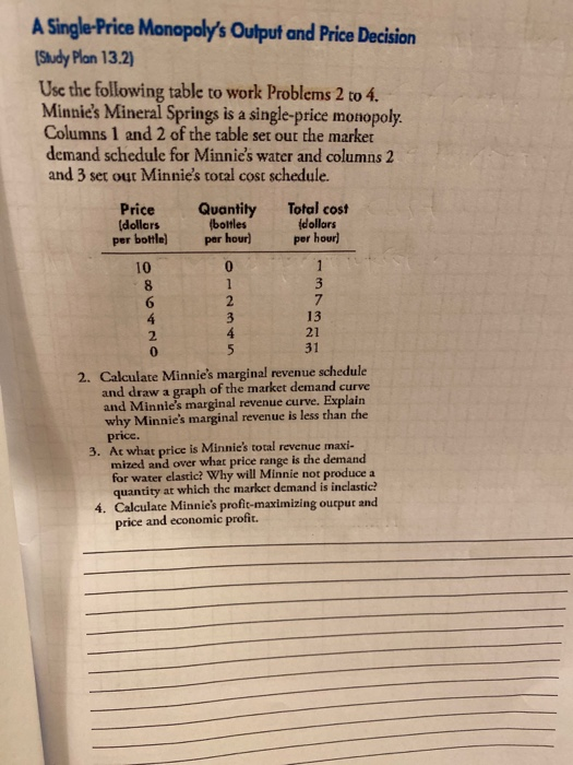 Solved A Single-Price Monopoly's Output and Price Decision | Chegg.com