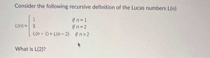 Solved Consider the following recursive definition of the | Chegg.com