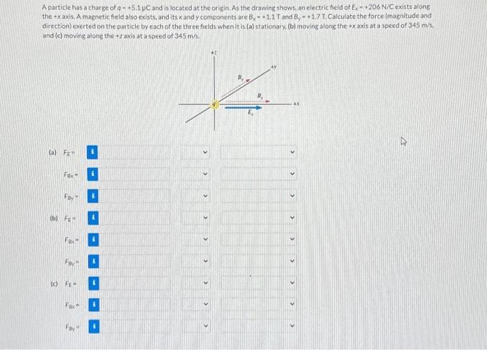 Solved A particle has a charge of a−+5.1μC and is located at | Chegg.com