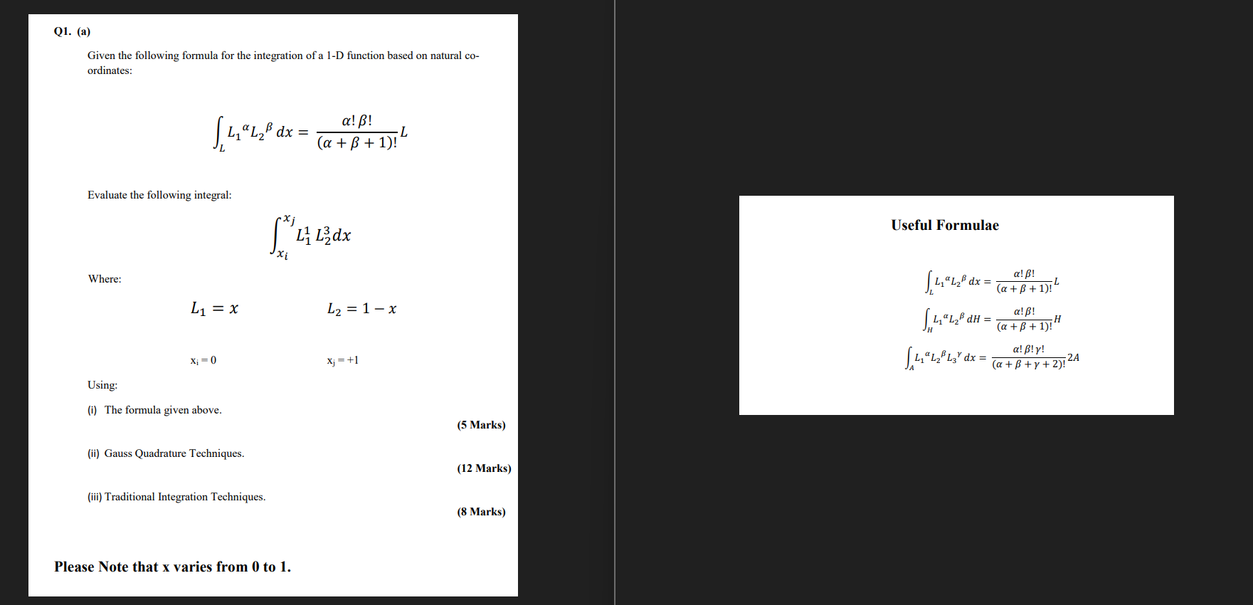 Solved Given the following formula for the integration of a | Chegg.com