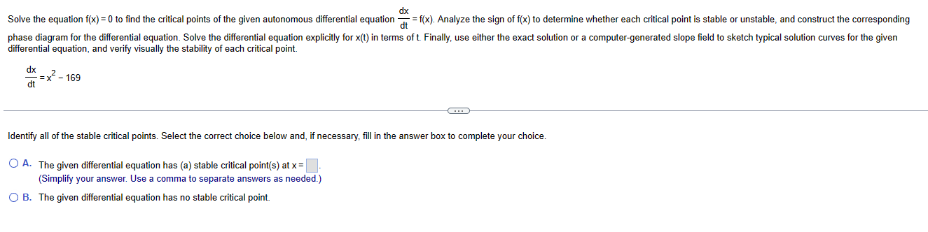 Solved differential equation, and verify visually the | Chegg.com