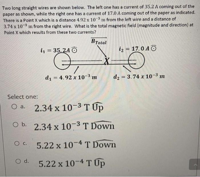 Solved what is the total magnetic field (magnitude and | Chegg.com