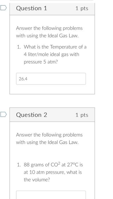 Solved Answer the following problems with using the Ideal | Chegg.com