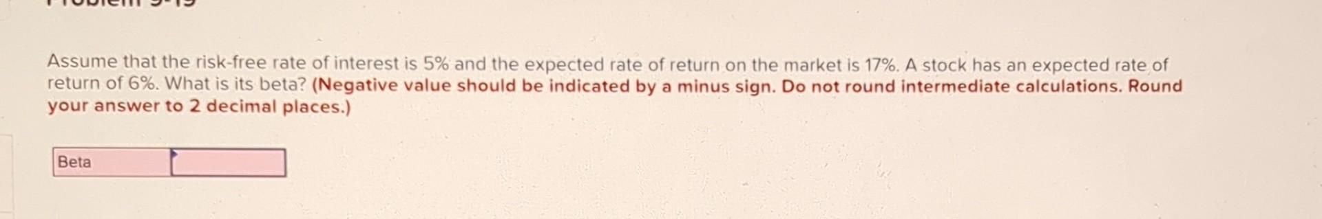 Solved Assume that the risk-free rate of interest is 5% and | Chegg.com