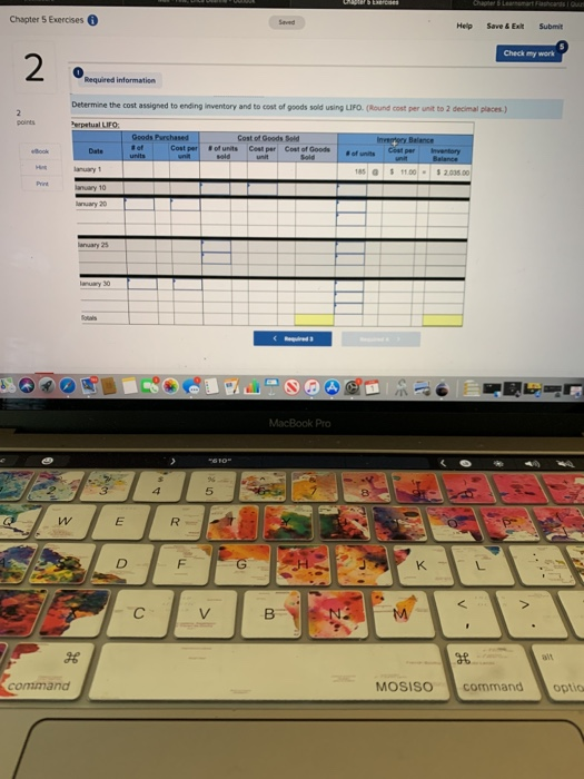 Solved -5 Exercises Help Save & Exit Check my ook Required | Chegg.com