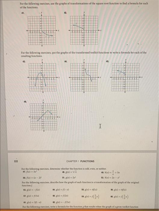 Solved NUMERIC 31. Tabular representations for the functions | Chegg.com