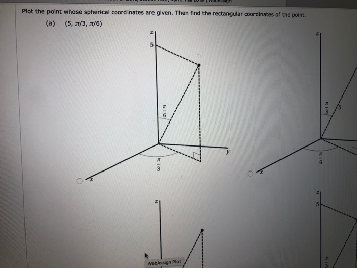 Solved Plot the point whose spherical coordinates are given. | Chegg.com