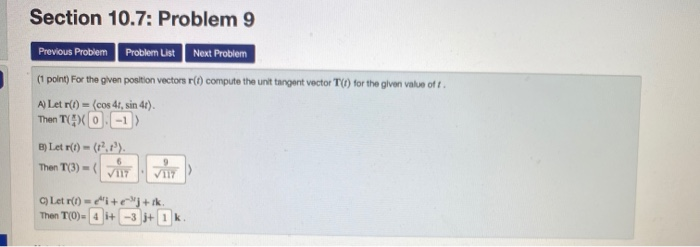 Solved Section 10.7: Problem 9 Previous Problem Problem List | Chegg.com
