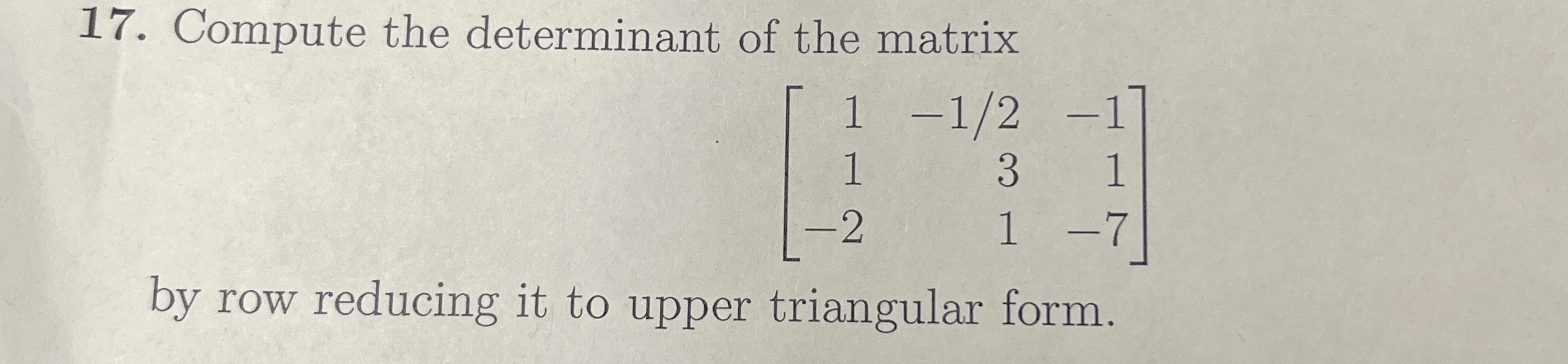Solved Compute the determinant of the | Chegg.com
