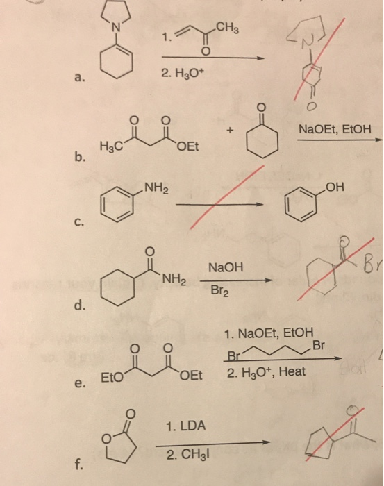 Solved CH3 2. H20+ NaOEt, EtOH НАС OET NH2 OH NaOH -NH₂ Brz | Chegg.com