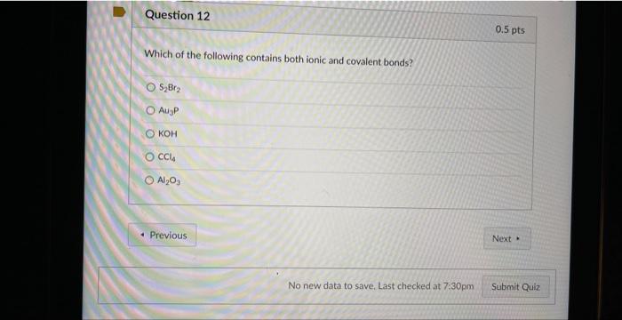 Solved Which of the following contains both ionic and | Chegg.com