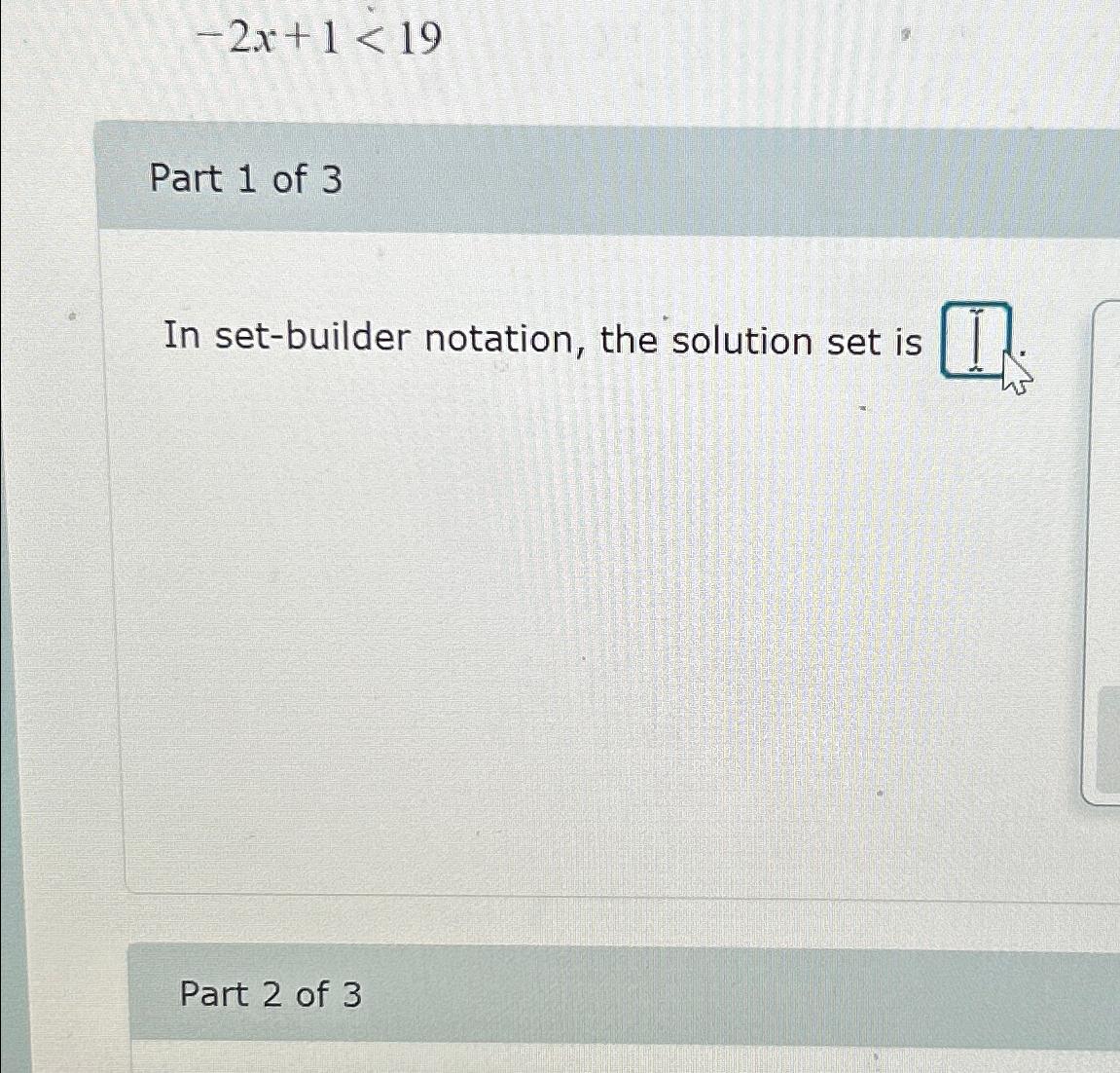 Solved -2x+1