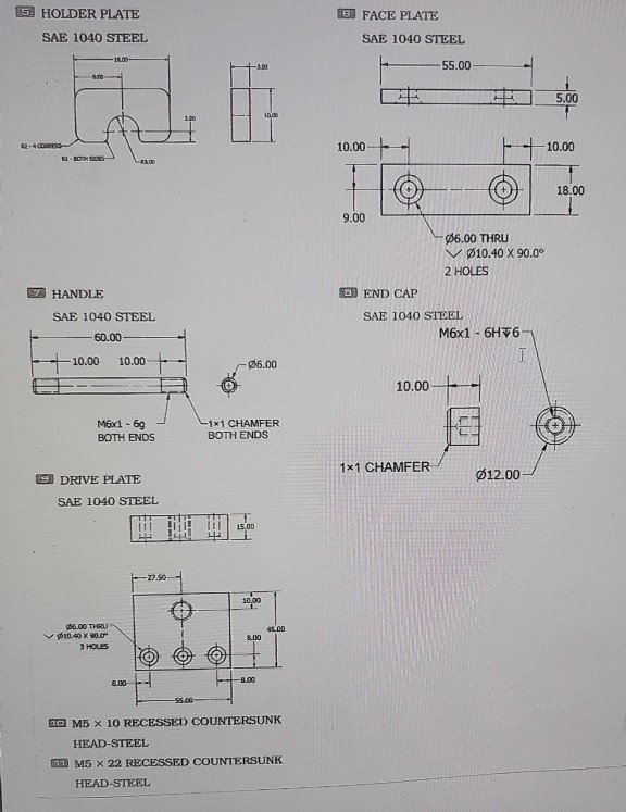 Solved For the component illustrated in assembly and by its | Chegg.com