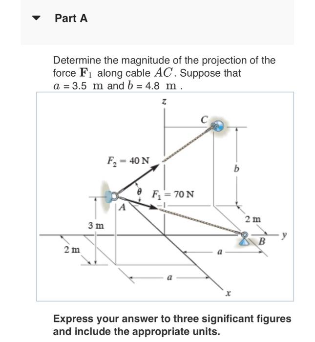 Solved Determine The Magnitude Of The Projection Of The