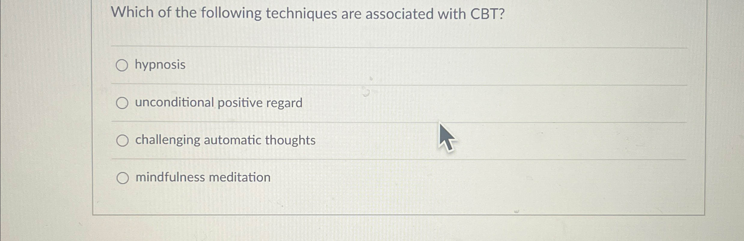 Solved Which of the following techniques are associated with | Chegg.com