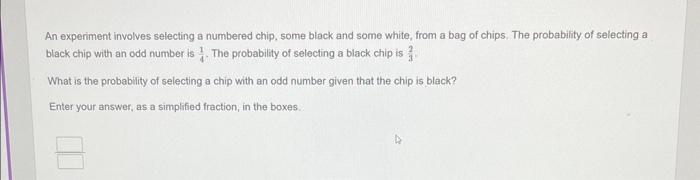 Solved An experiment involves selecting a numbered chip, | Chegg.com