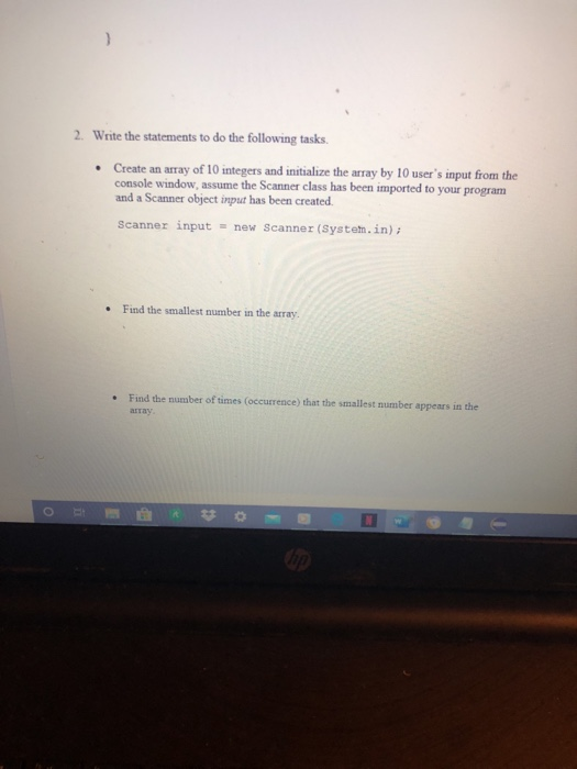 Solved 2. Write the statements to do the following tasks. • | Chegg.com