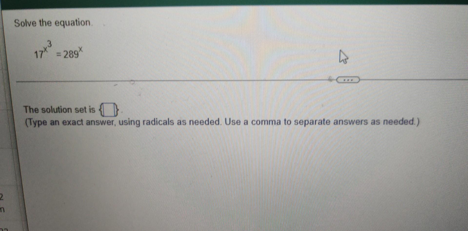 Solved 2 N Solve The Equation Chegg
