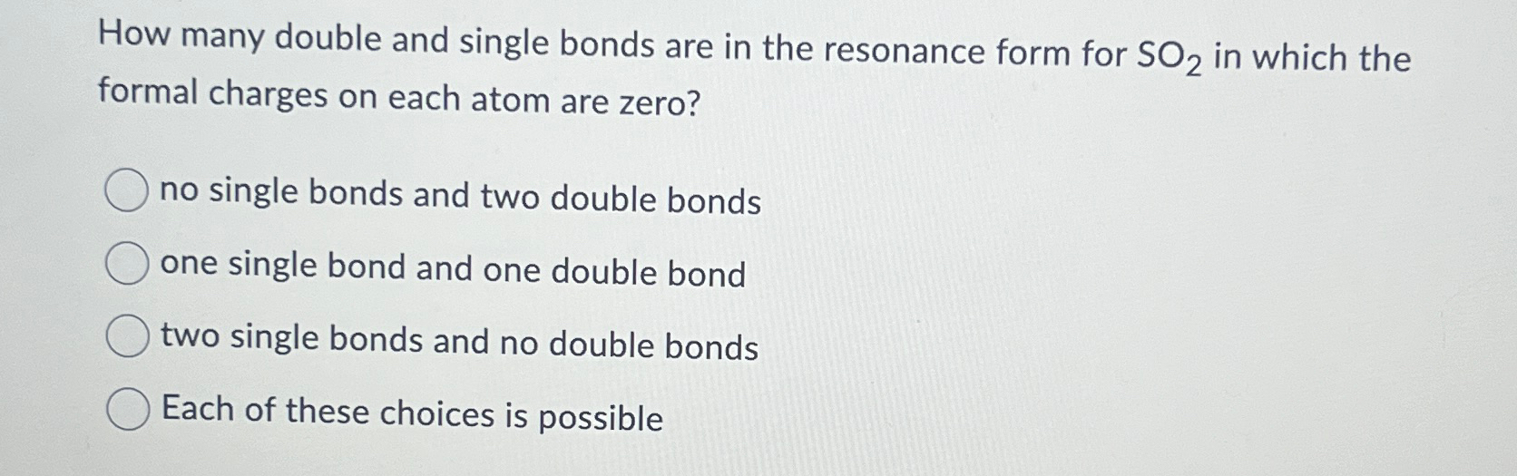 Solved How many double and single bonds are in the resonance | Chegg.com