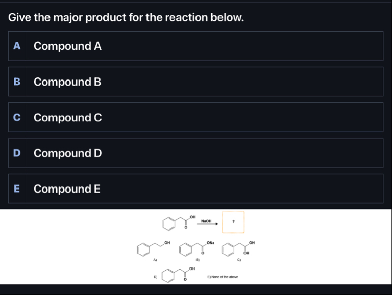 Solved Give the major product for the reaction | Chegg.com