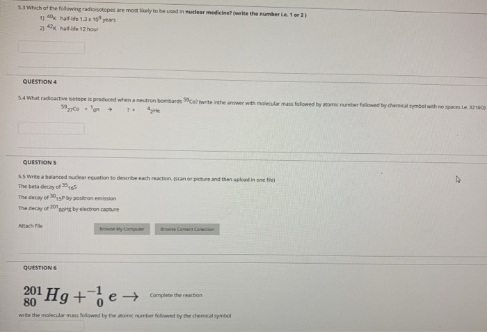 Solved QUESTION 7 5.7 Which radioactive process produces an | Chegg.com