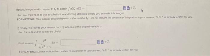 Solved ∫x2+4x3dx a) First, select one of the following trig | Chegg.com