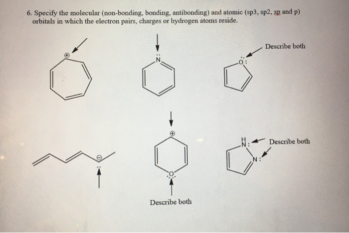 Solved 6. Specify the molecular (non-bonding, bonding, | Chegg.com