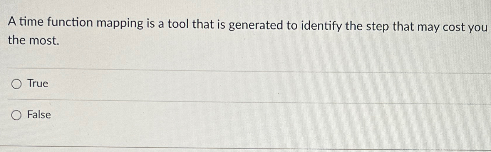Solved A time function mapping is a tool that is generated | Chegg.com